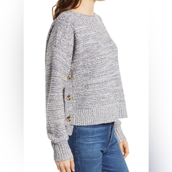 Madewell | Sweaters | Madewell Boatneck Side Button Sweater Size Small ...